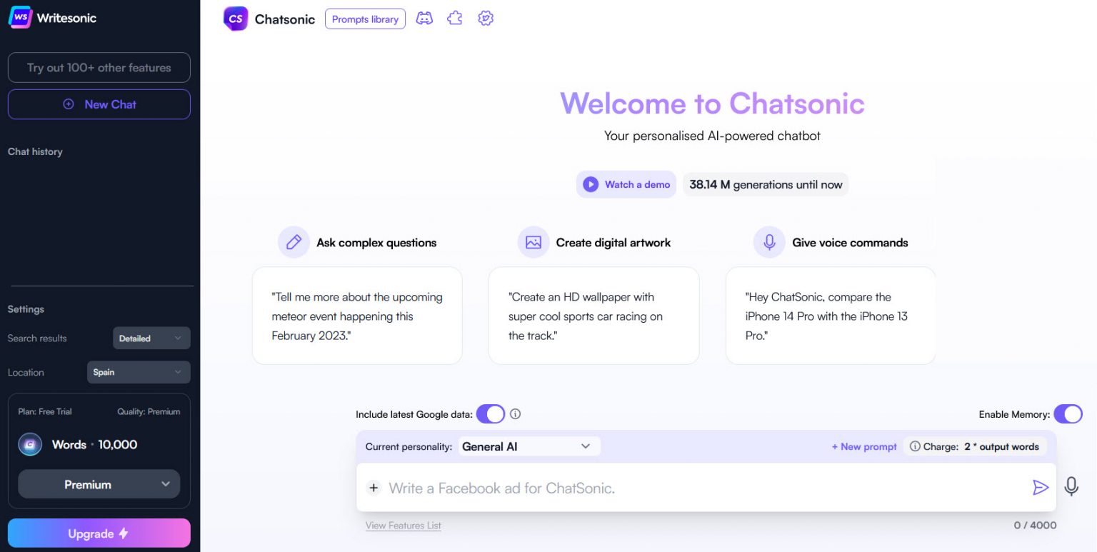 ChatSonic Boosts Chat Efficiency by 70% | App Review - GiPiTi