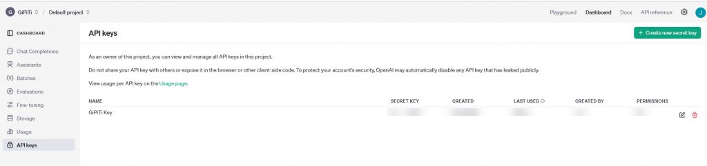 Where to Get API Key of ChatGPT and Why Using it - GiPiTi Chat