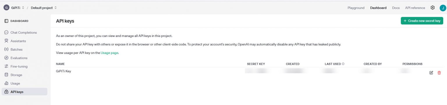 Where to Get API Key of ChatGPT and Why Using it - GiPiTi
